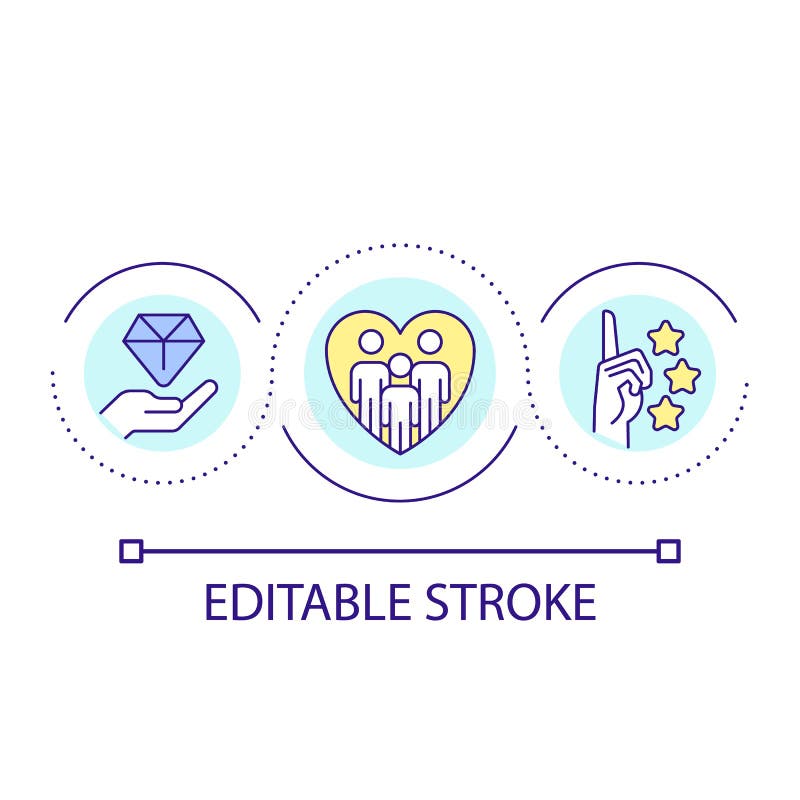 Meeting Customer Expectations Loop Concept Icon Stock Vector ...