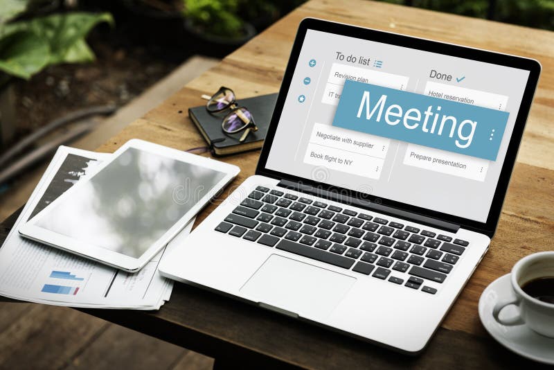 Meeting Discussion Conversation Group Word Stock Image - Image of ...
