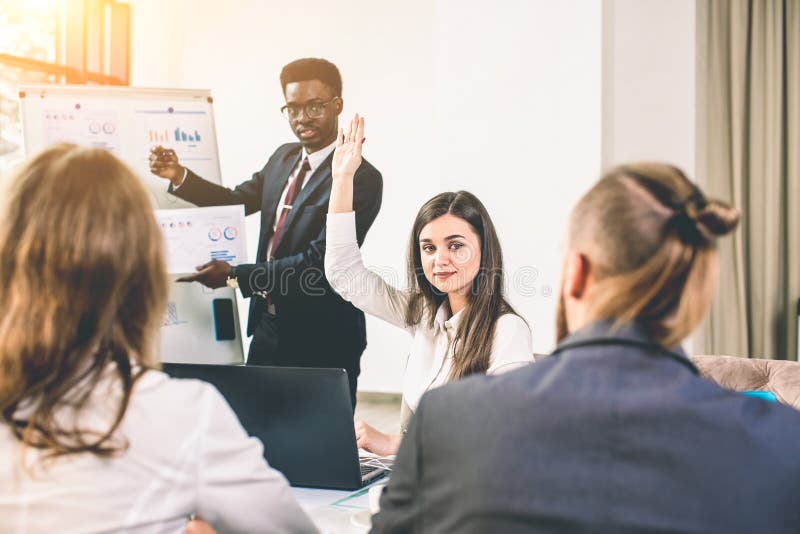 Meeting Discussion Talking Sharing Ideas Concept Stock Image - Image of ...