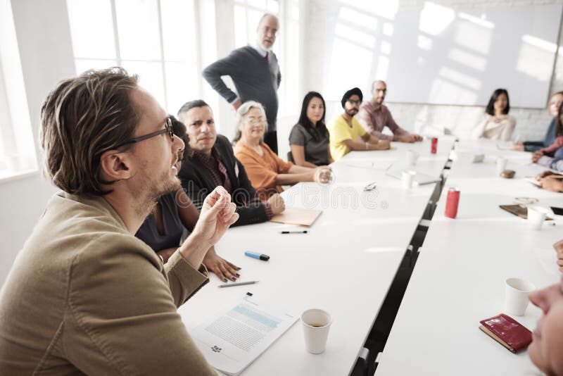 Meeting Discussion Talking Sharing Ideas Concept Stock Photo - Image of ...