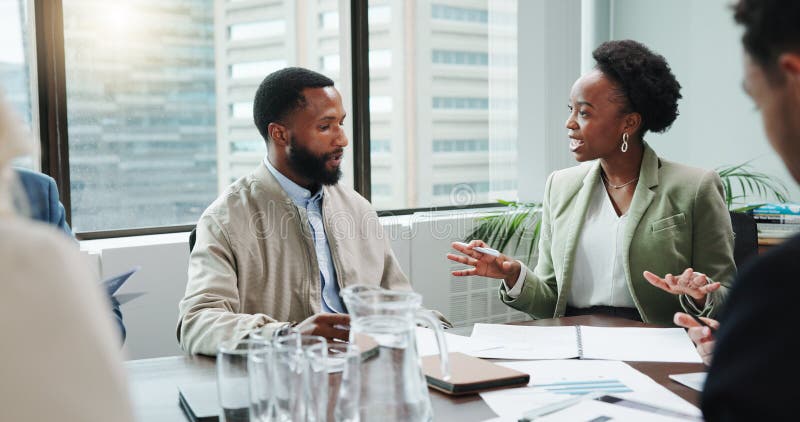 Meeting, Documents and Hands of Business People with Tablet for ...