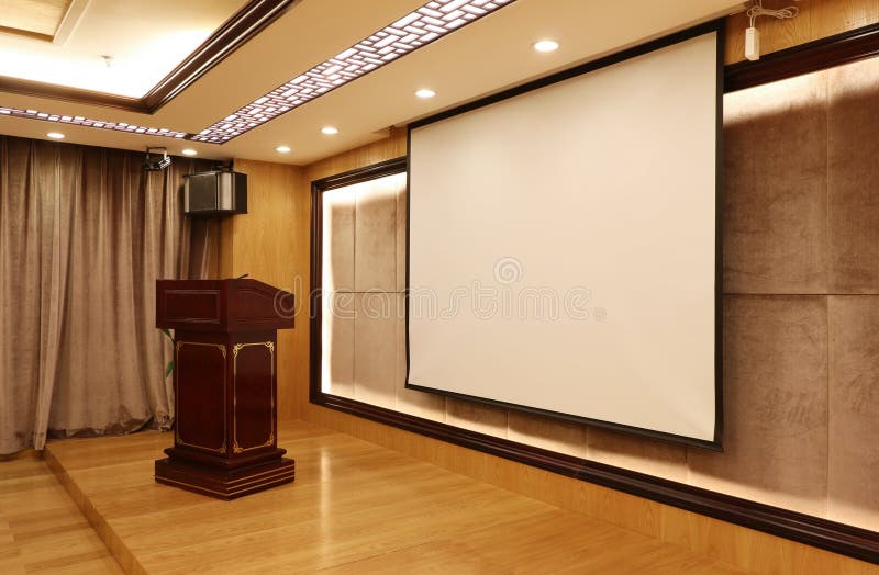 Meeting Hall Projection stock image. Image of meet, seats - 39679965