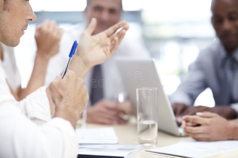 Meeting, Hands and Group of Business People Planning, Discussion or ...