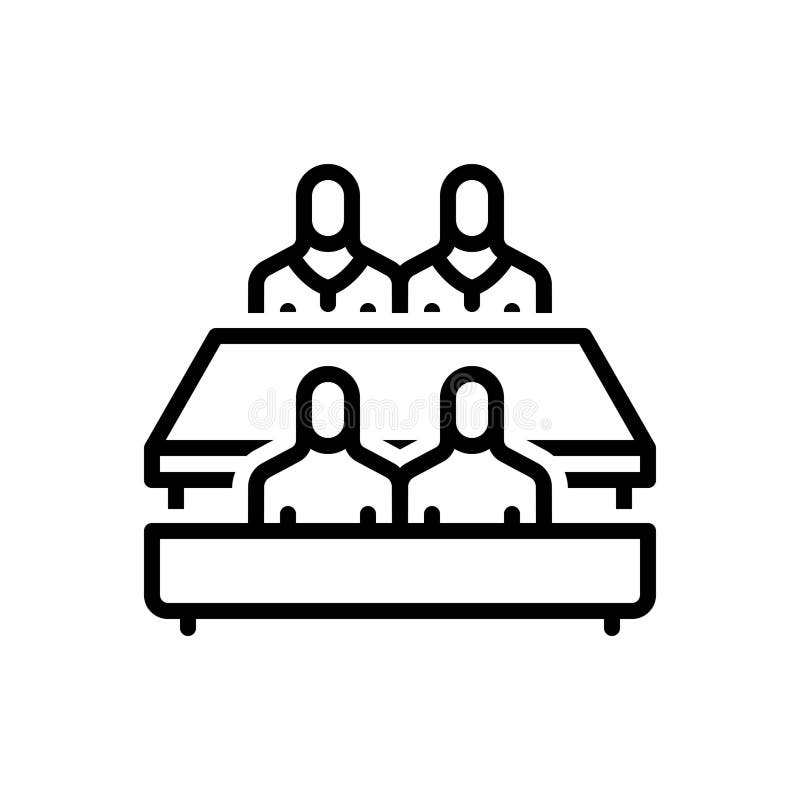 Black Line Icon for Meeting, Assembly and Parley Stock Vector ...