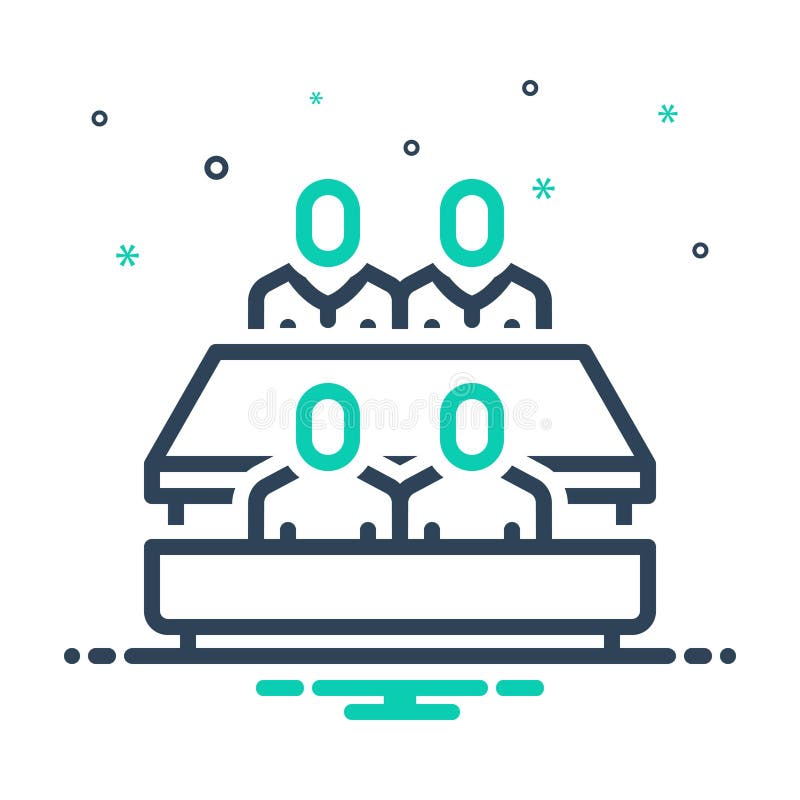 Mix Icon for Meeting, Assembly and Session Stock Vector - Illustration ...