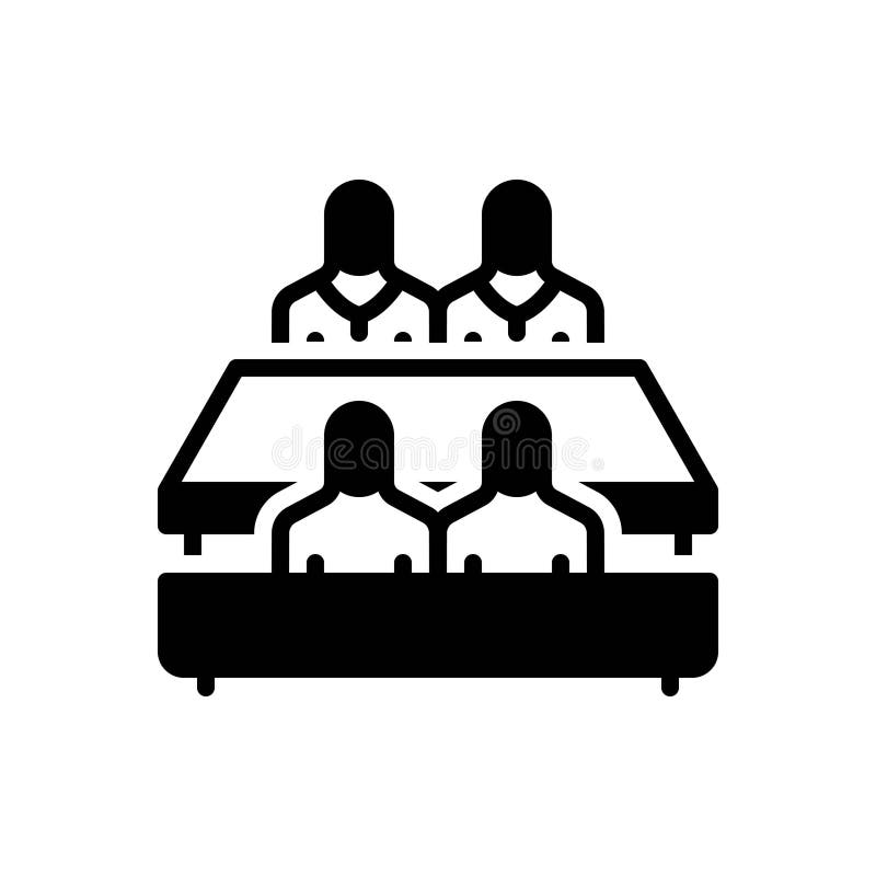 Black Solid Icon for Meeting, Assembly and Session Stock Vector ...