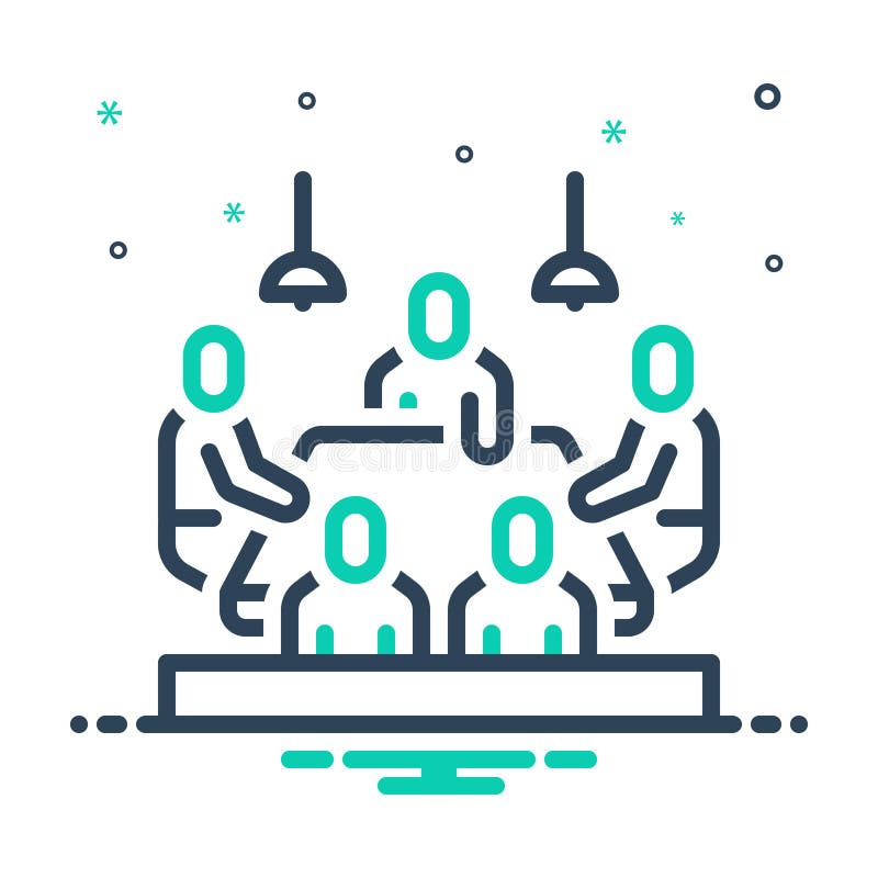 Mix Icon for Meeting, Congregation and Conference Stock Vector ...