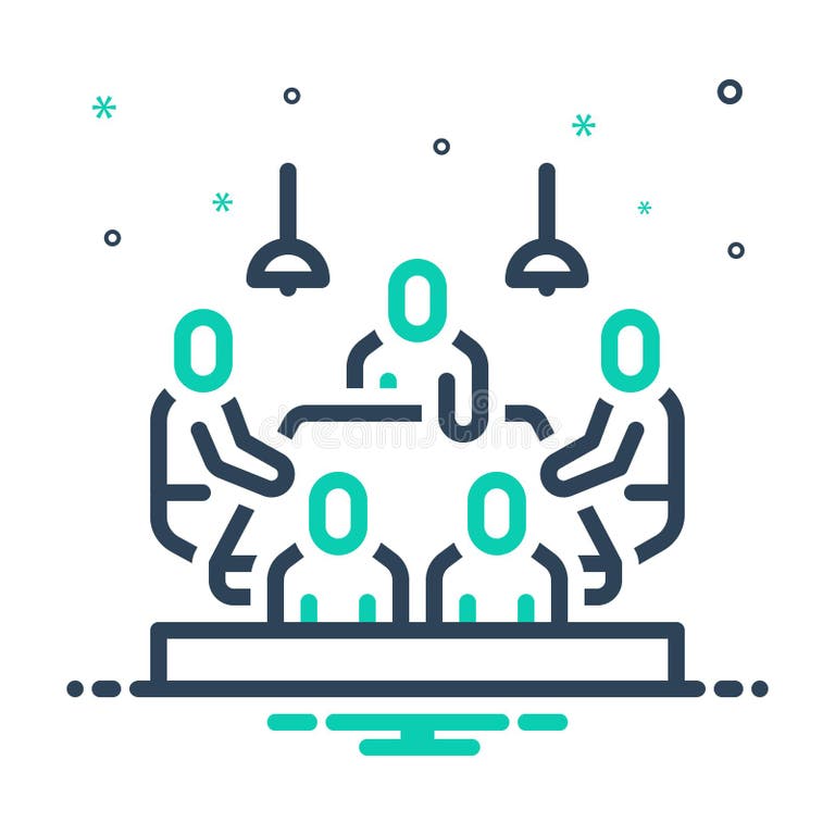 Mix Icon for Meeting, Congregation and Conference Stock Vector ...