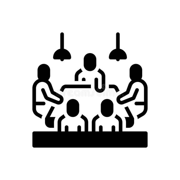 Black Solid Icon for Meeting, Congregation and Candidate Stock ...
