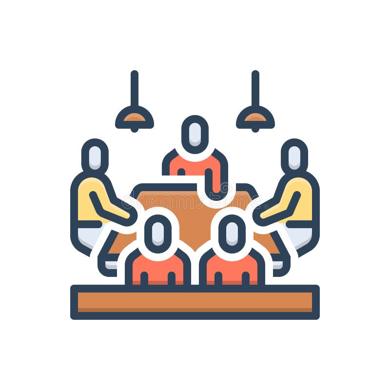 Color Illustration Icon for Meeting, Congregation and Candidate Stock ...