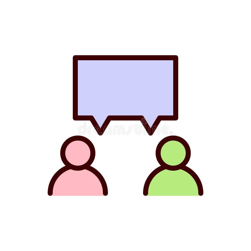 Meeting Icon, Conversation Icon Vector Illustration Stock Vector ...