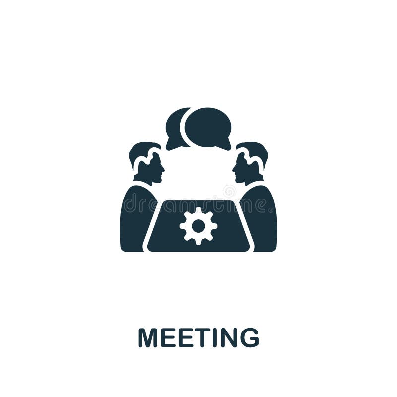 Meeting Icon. Monochrome Simple Company Structure Icon for Templates ...