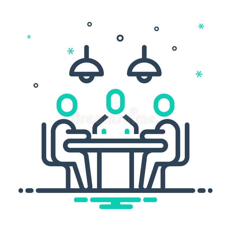 Mix Icon for Meeting, Discussion and Employee Stock Vector ...