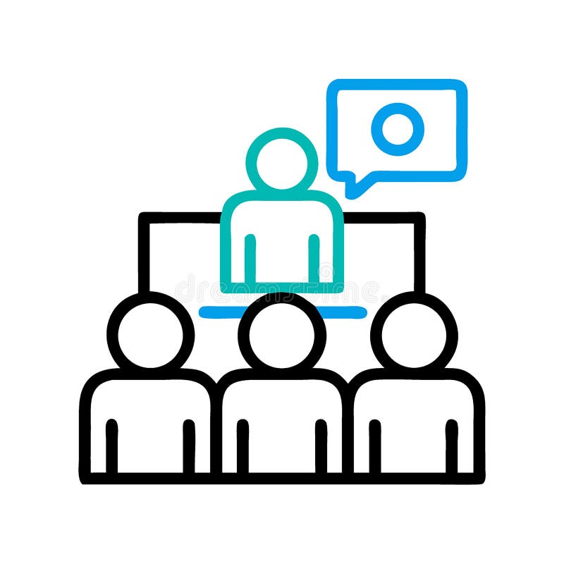 Meeting icon vector stock illustration. Illustration of professional ...