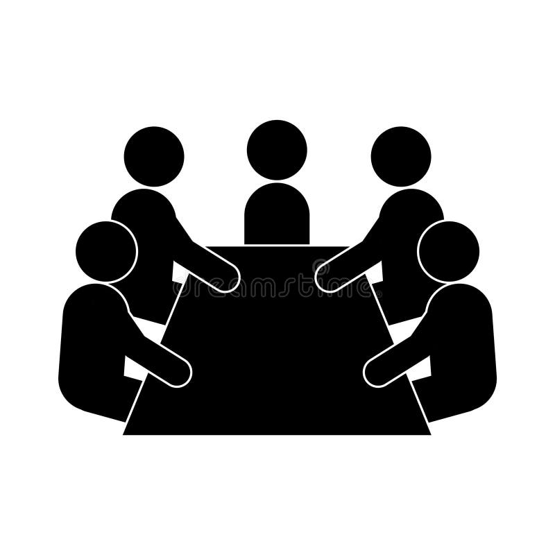 Meeting icon vector stock illustration. Illustration of group - 305719485
