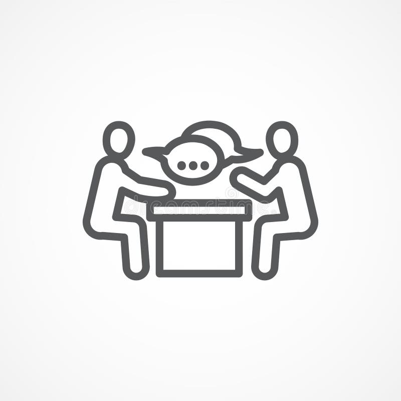 Business Meeting Icon Vector, Filled Flat Sign, Solid Pictogram ...