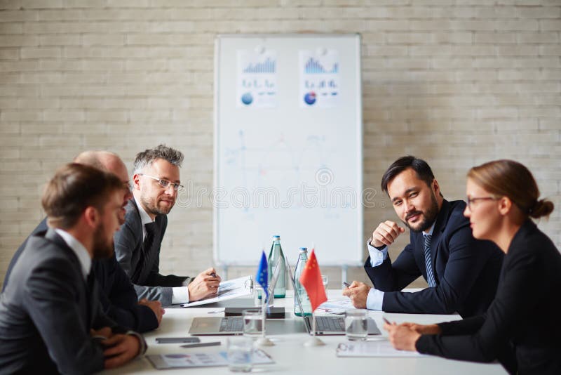 Meeting of leaders stock image. Image of communication - 92355623
