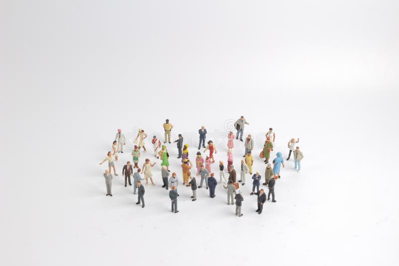 A Meeting of the Many Small Figure Stock Image - Image of macro ...