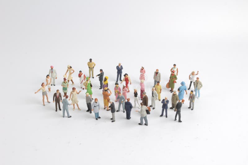 A Meeting of the Many Small Figure Stock Image - Image of group ...