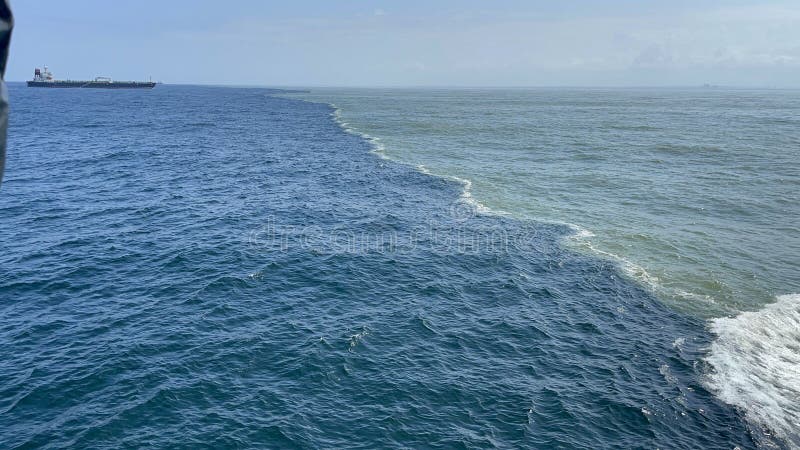 Meeting of Oceans Very Rare Stock Image - Image of channel, beach ...