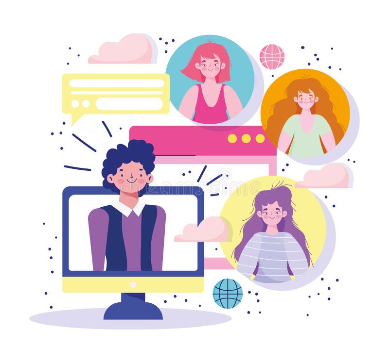 Virtual Meeting Stock Illustrations – 2,866 Virtual Meeting Stock ...