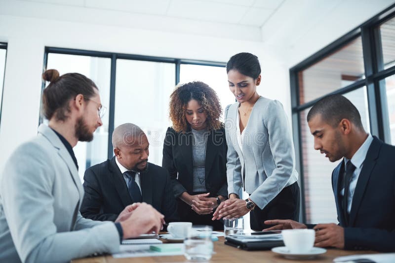 Meeting, Planning and Collaboration with a Business Team in the ...