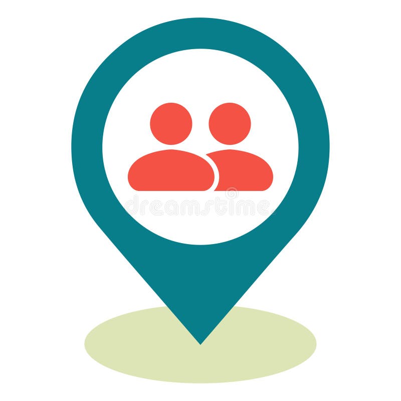 Meeting Point Sign for the Meeting of Group of People Stock Vector ...