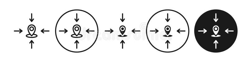 Meeting Point Icon Vector Set Collection for Web Stock Vector ...