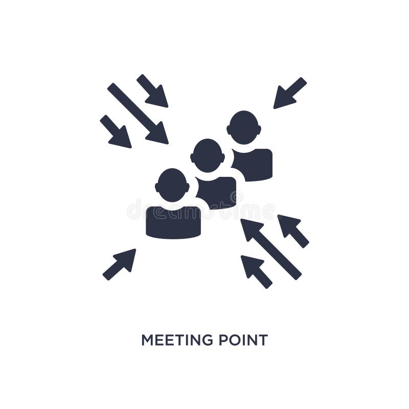 Group Meeting Icon on White Background. Simple Element Illustration ...
