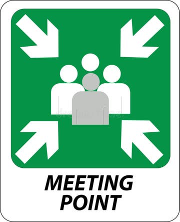 Meeting point sign stock vector. Illustration of sign - 5430960