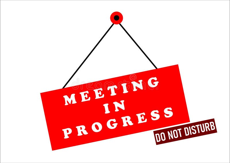 MEETING in PROGRESS Banner Design Ready To Print Stock Image - Image of ...