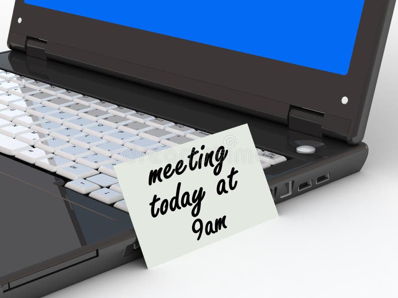 Meeting reminder note. stock image. Image of deadlines - 215995575