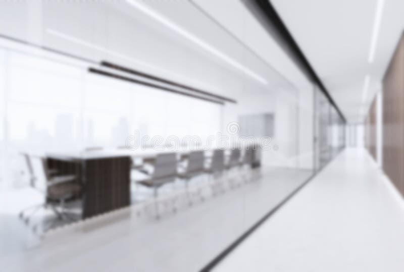 Meeting Room, Brightly Lit Office with Blurred Bokeh Effect. Vertical ... Meeting Room, Brightly Lit Office with Blurred Bokeh Effect. Vertical ...