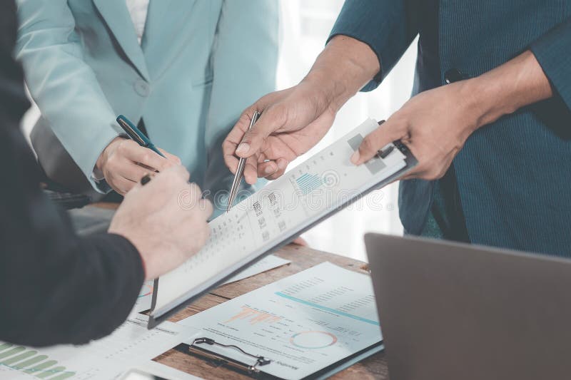 Meeting Room for Business Presentations or Seminars Close-up of Hand ...