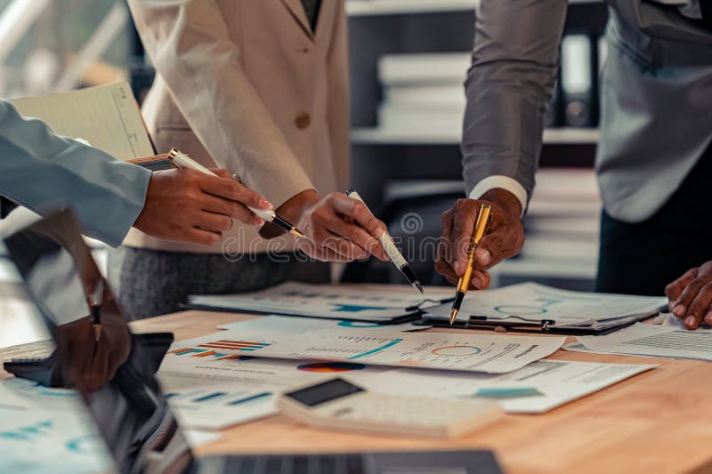 Meeting Room for Business Presentations or Seminars Close-up of Hand ...