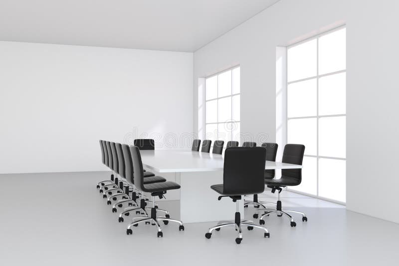 Meeting Room or Conference Room in Office Building - 3D Rendering Stock ...