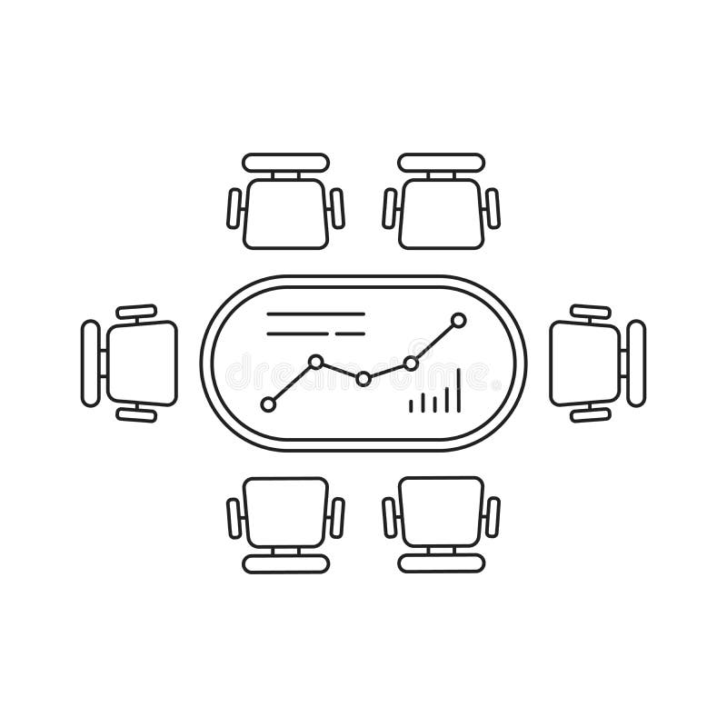 Conference Room Table Floorplan Stock Illustrations – 88 Conference ...