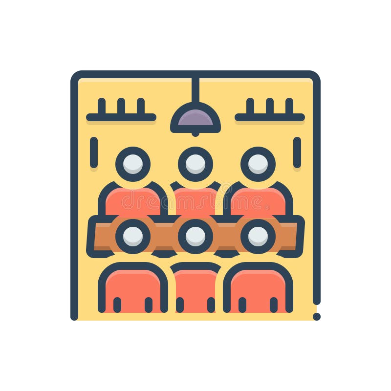 Color Illustration Icon for Meeting Room, Hall and Conference Stock ...