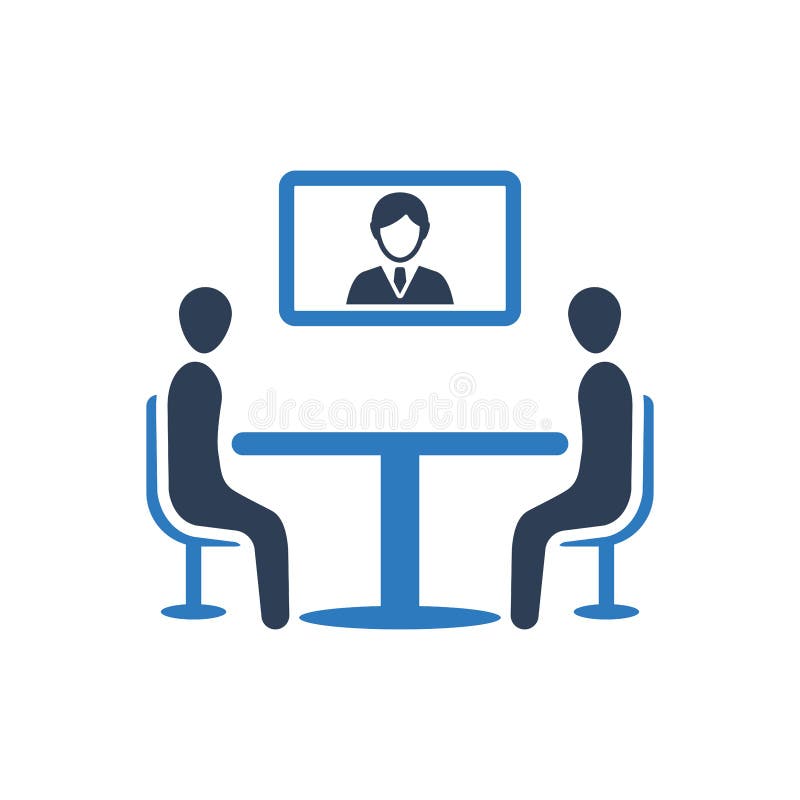 Meeting Room Icon stock illustration. Illustration of group - 158395611