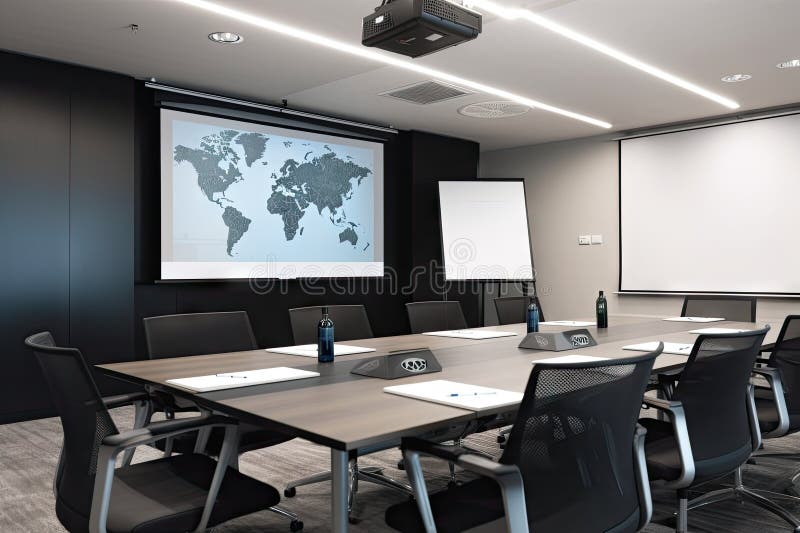 A Meeting Room, with a Projector and Screen at the Ready, for ...