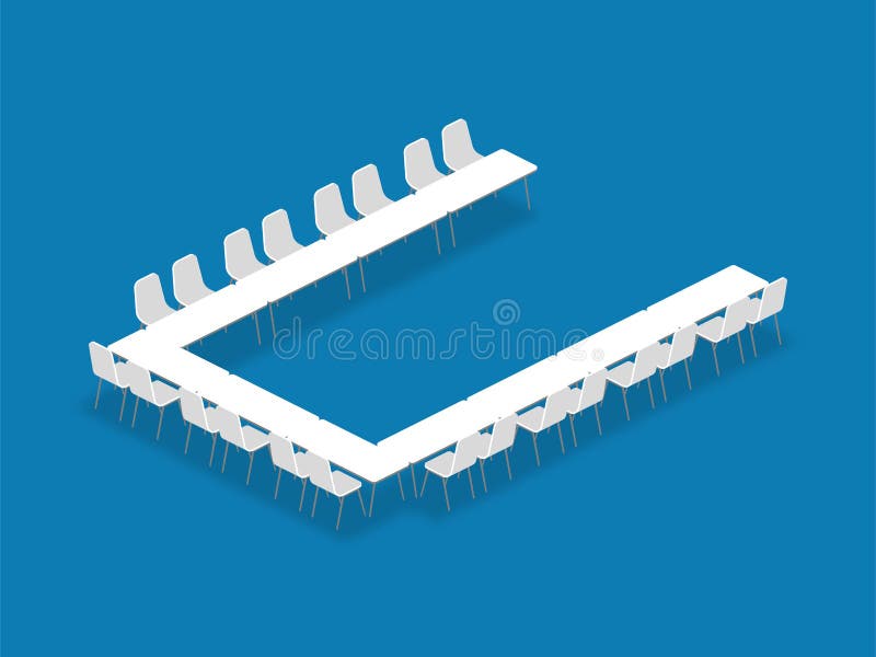 U shape meeting room setup stock vector. Illustration of achievement ...