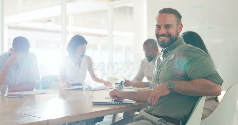 Meeting, Smile on Face and Businessman at Startup Workshop for Strategy ...