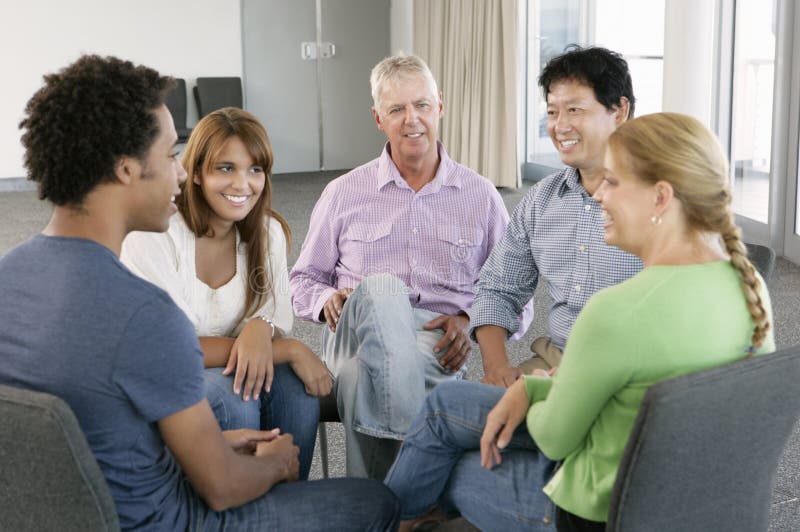 Meeting of Support Group stock photo. Image of indoors - 31168458