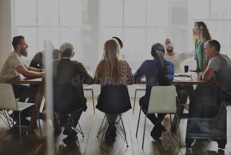 Meeting Table Networking Sharing Concept Stock Image - Image of ...