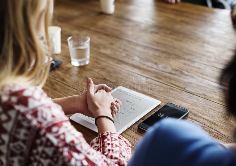 Meeting Table Networking Sharing Concept Stock Image - Image of share ...