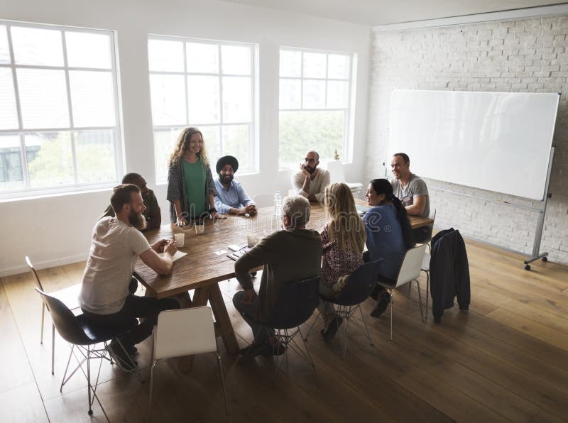 Meeting Table Networking Sharing Concept Stock Image - Image of ...