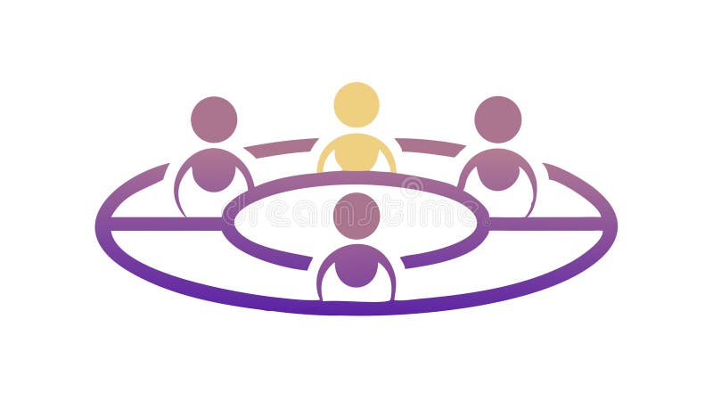 Meeting Table People Icon. Collaboration, Team Work, Discussion, Forum ...