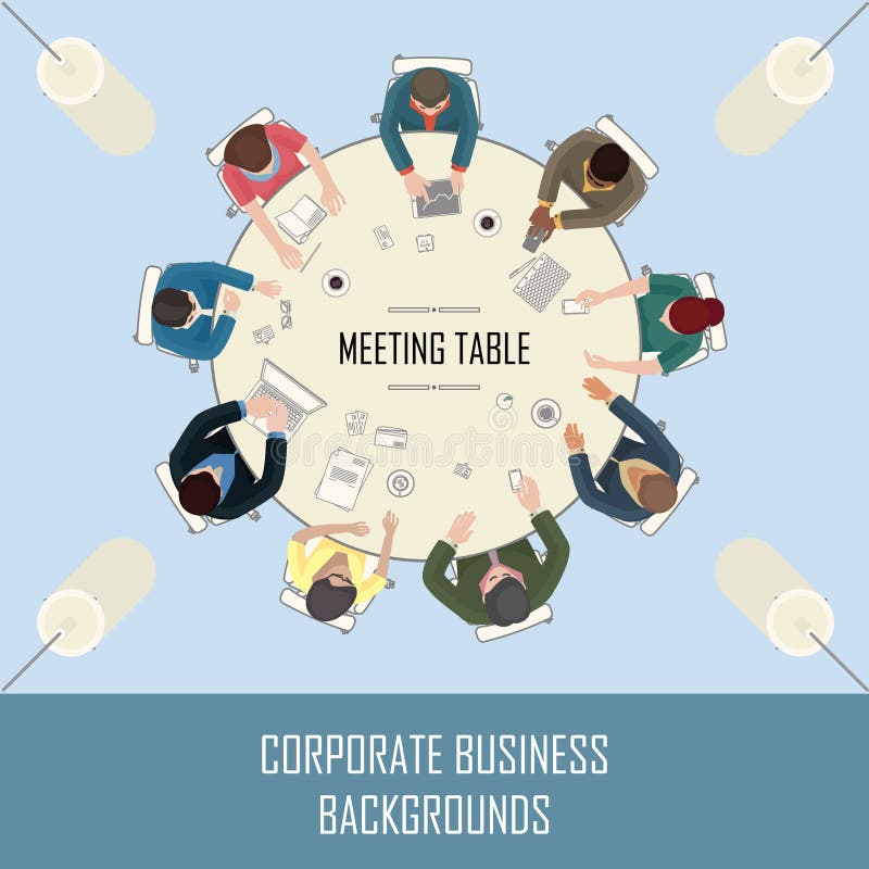 Round Table Discussion Top View