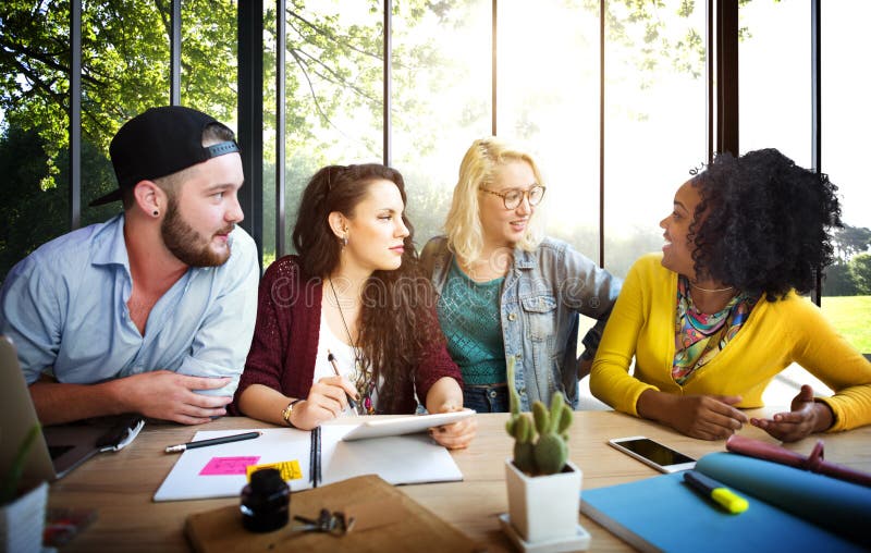 Meeting Talking Discussion Brainstorming Communication Concept Stock ...