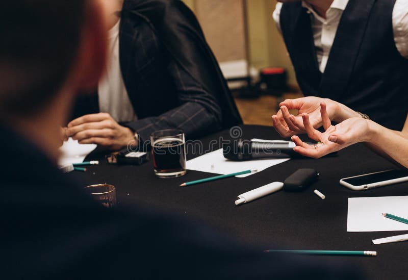 Meeting Team Office Table Supplies Business Plan Stock Photo - Image of ...